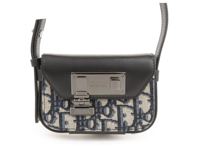 Christian Dior Oblique Dior Lock Nano Pouch Mini Umhängetasche Jacquard ...