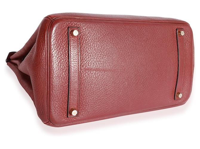 Hermès Hermes Rouge H Clemence Birkin 35 GHW Brown ref.632528 - Joli Closet