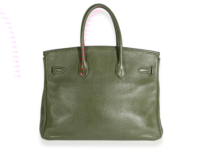 Hermès Hermes Rouge H Clemence Birkin 35 GHW Brown ref.632528 - Joli Closet