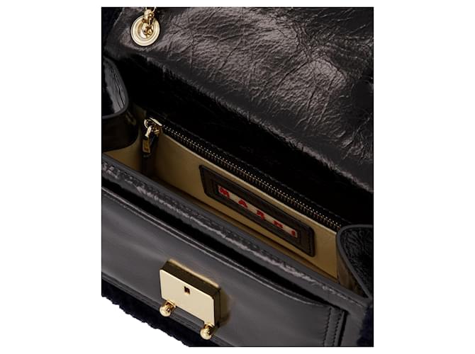 Marni Trunk Envelope Chain Bag in Black Leather ref.647856 - Joli Closet