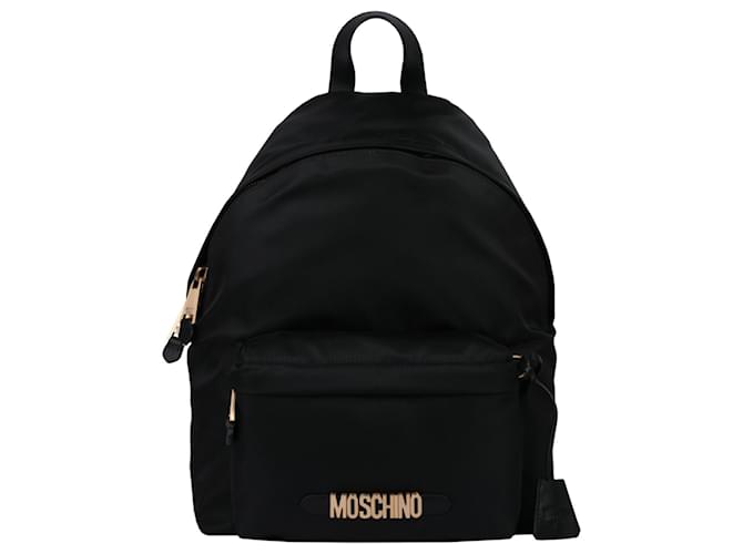 Moschino Nylon Logo Backpack Black ref.651209 - Joli Closet