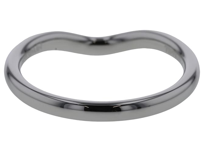 TIFFANY & CO. Curved band Silvery Platinum ref.652422 - Joli Closet