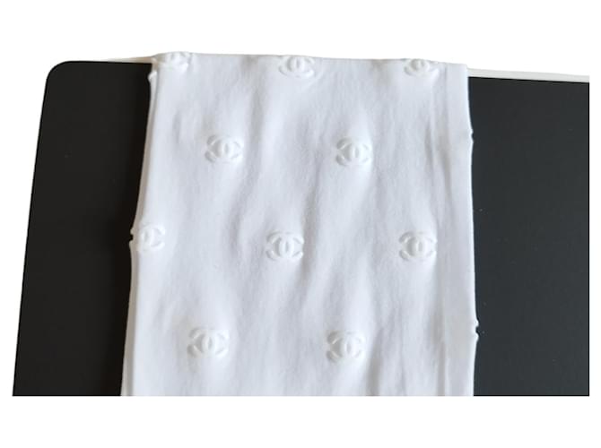 Chanel White Tights with CC Logos Fall-Winter 2020-2021 Polyamide ref ...
