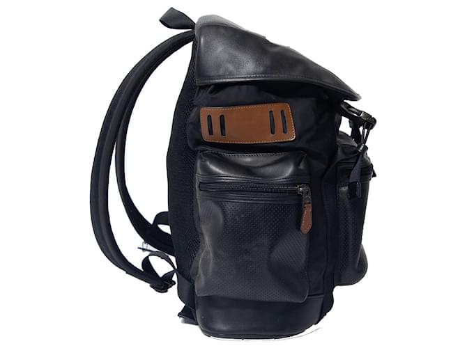 Coach Perforated Travel Backpack in Black Leather ref.675483 - Joli Closet