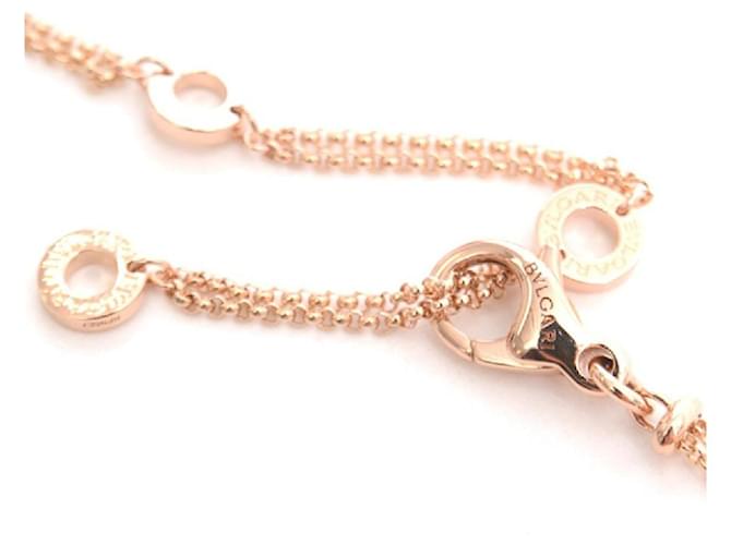 Bulgari *Bvlgari Gelati White Shell Diamond Necklace Pink Pink gold ref ...