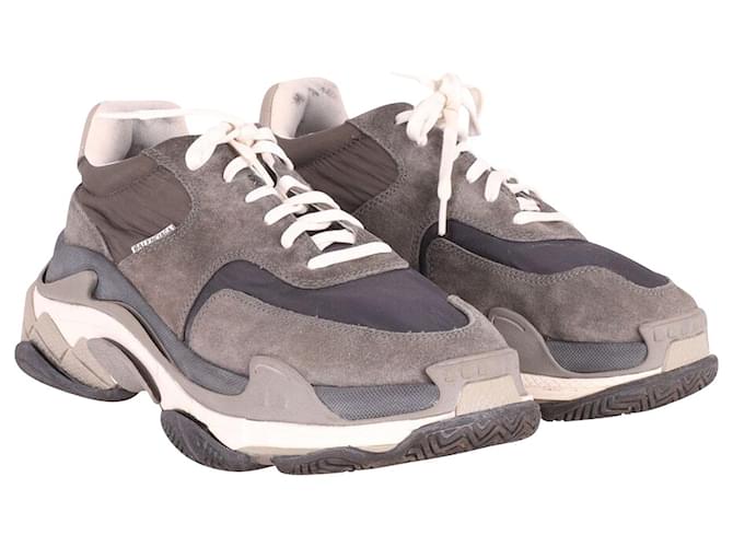 Balenciaga Triple S 2.0 Baskets en Cuir Gris et Noir Multicolore ref ...