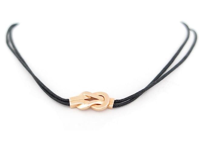NEW NECKLACE FRED CHANCE INFINIE ROSE GOLD RAS DU NECK CORDON CHOKER ...