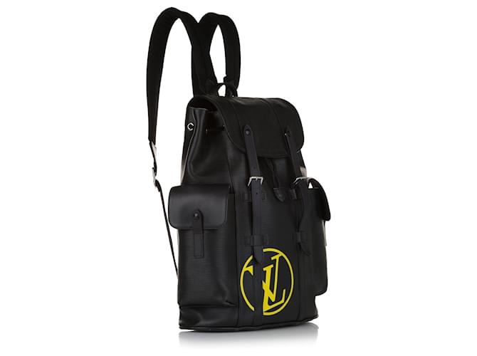 Louis Vuitton Black Epi Christopher Initials Backpack Leather ref ...
