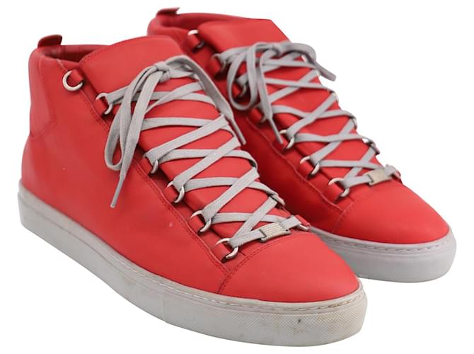 Balenciaga Arena High Top Sneakers in Red Leather ref.686146 - Joli Closet