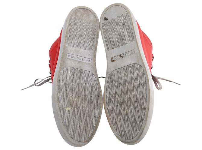 Balenciaga Arena High Top Sneakers in Red Leather ref.686146 - Joli Closet