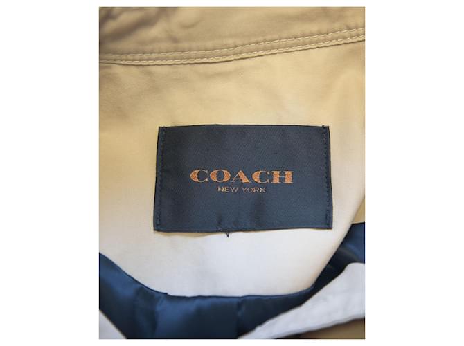 Coach Modern Short Trench Coat in Beige Cotton ref.709598 - Joli Closet