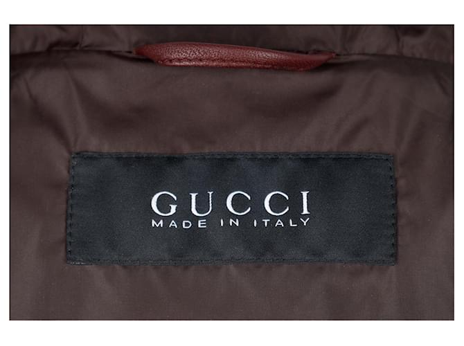 Gucci Veste En Cuir Marron ref.751502 - Joli Closet