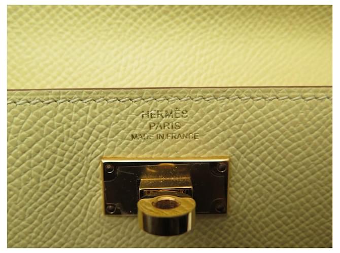 Hermès NEW HERMES KELLY POCKET COMPACT MONEY WALLET IN YELLOW EPSOM ...