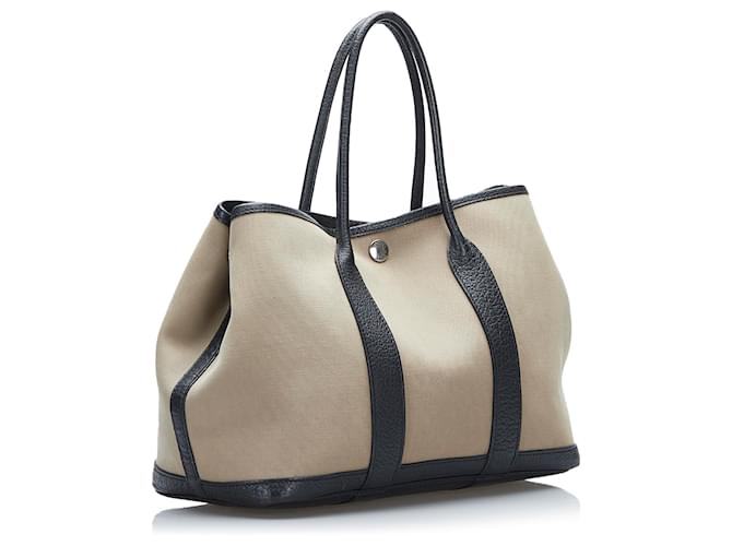 Hermès Hermes Brown Garden Party 30 Beige Cloth Cloth ref.791434 - Joli ...