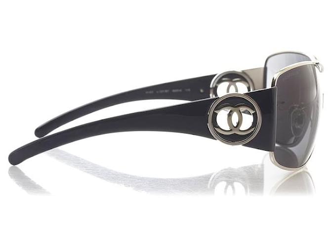 Chanel CC Logo Tinted Sunglasses 4143 Black Plastic ref.791725 - Joli ...
