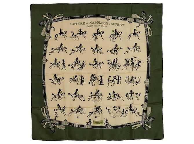 Hermès LETTER FROM NAPOLEON TO MURAT 1950 Multiple colors Silk ref ...