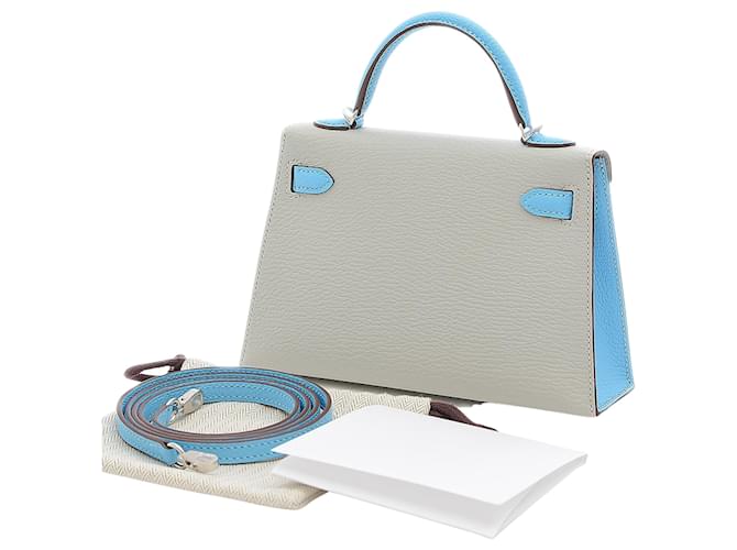 Hermès hermes kelly Light blue Leather ref.808498 - Joli Closet