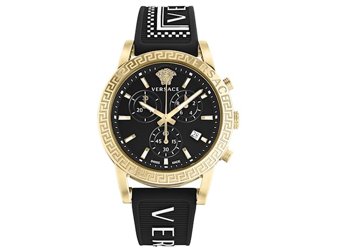 Versace Sport Tech Strap Watch Golden Metallic ref.818748 - Joli Closet