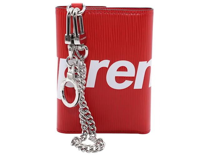 Louis Vuitton Supreme Chain Red Leather ref.860284 - Joli Closet