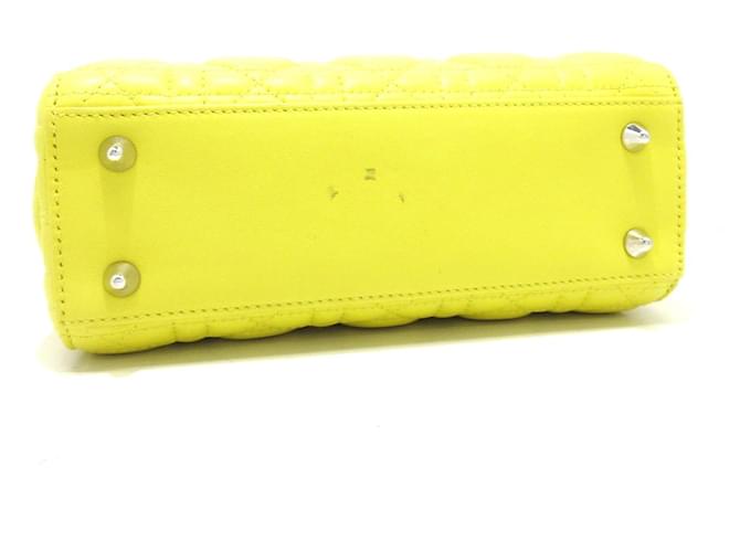 Dior Lady Dior Yellow Leather ref.917369 - Joli Closet