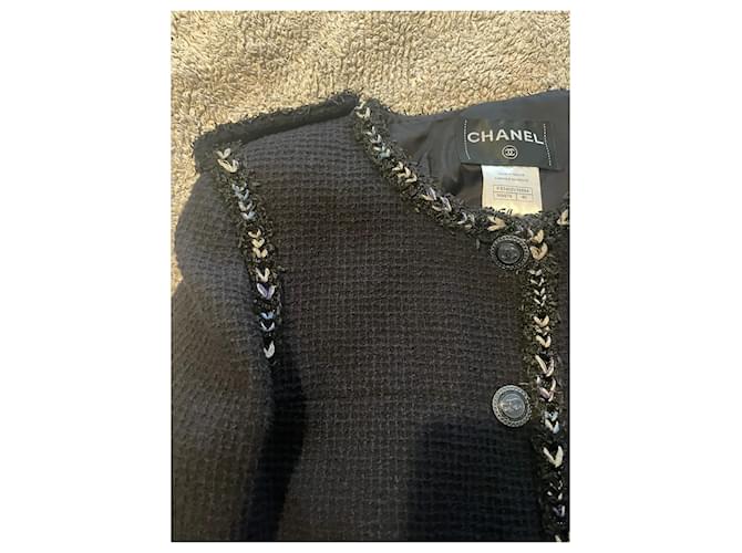 Chanel Jackets Navy blue Tweed ref.920427 - Joli Closet
