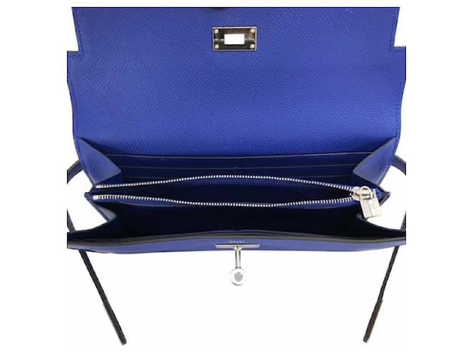 Hermès Kelly Classic Wallet Blue Leather ref.999408 - Joli Closet