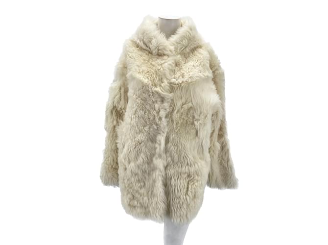 IRO Coats T.fr 36 Fur Cream ref.1057135 - Joli Closet