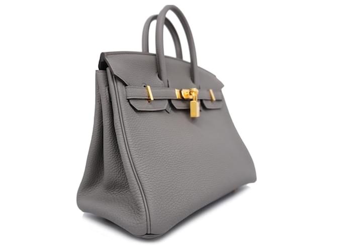 Hermès HERMES BIRKIN 25 Grey Leather ref.1274254 - Joli Closet