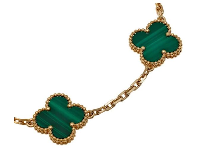 Van Cleef & Arpels Alhambra 5 Motif Charm Bracelet Yellow gold ref ...