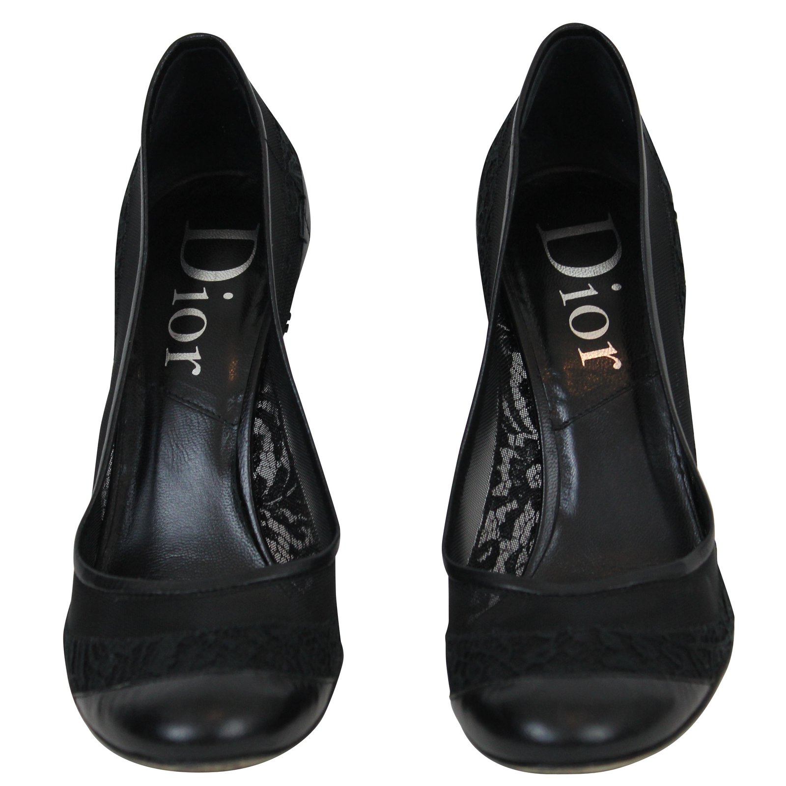 Christian Dior Heels Black Leather ref.5192 - Joli Closet
