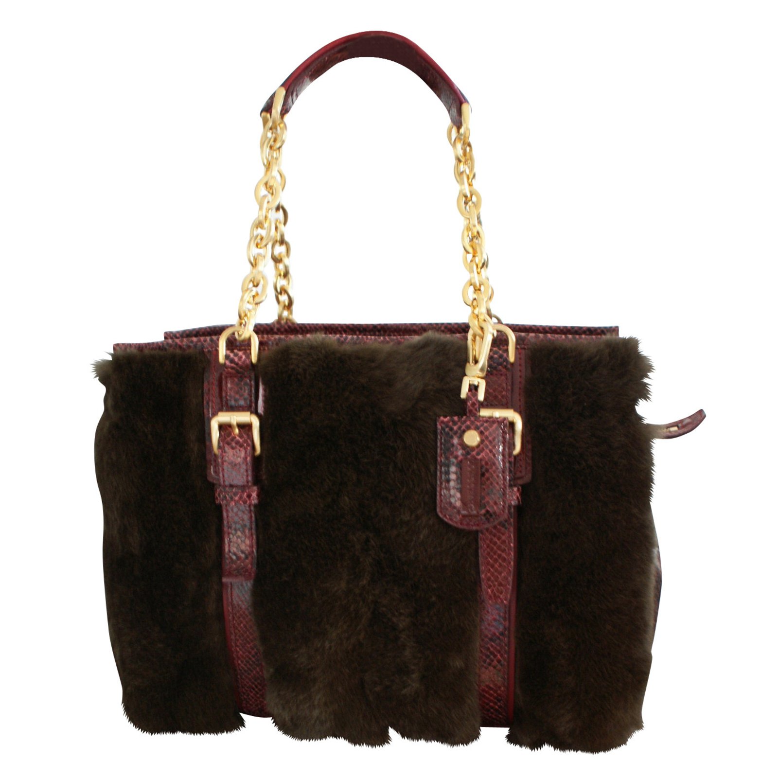 Longchamp Handbags Khaki Fur ref.7628 - Joli Closet