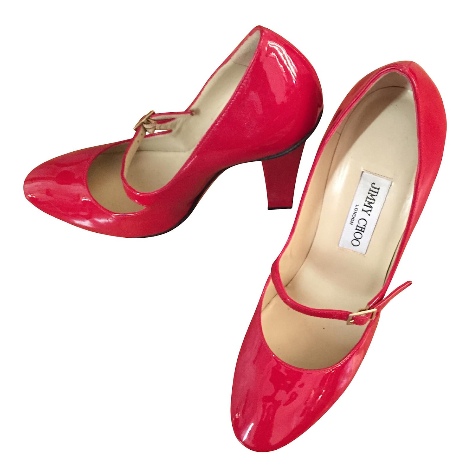 Jimmy Choo Heels Red Patent leather ref.9914 - Joli Closet