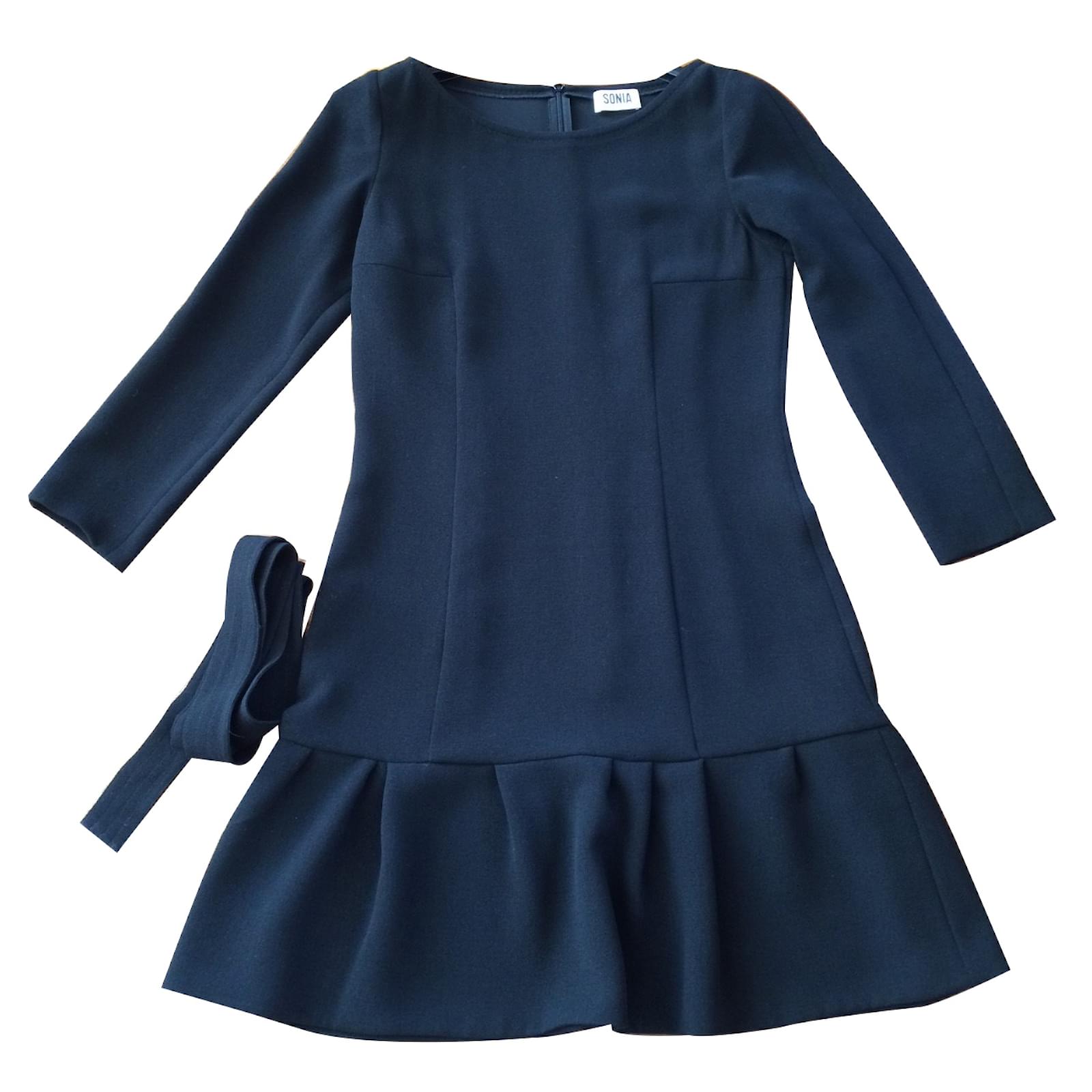 Sonia By Sonia Rykiel Robe Polyester Noir ref.12957 - Joli Closet