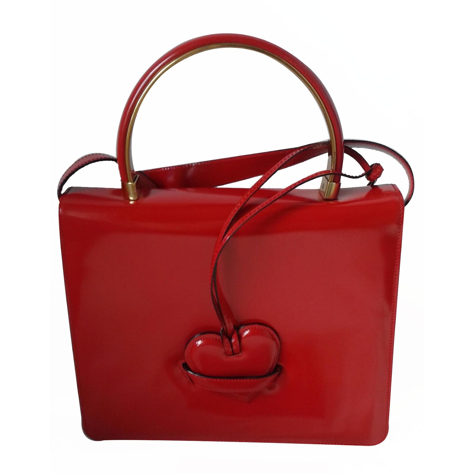Moschino Handbag Red Patent leather ref.17559 - Joli Closet