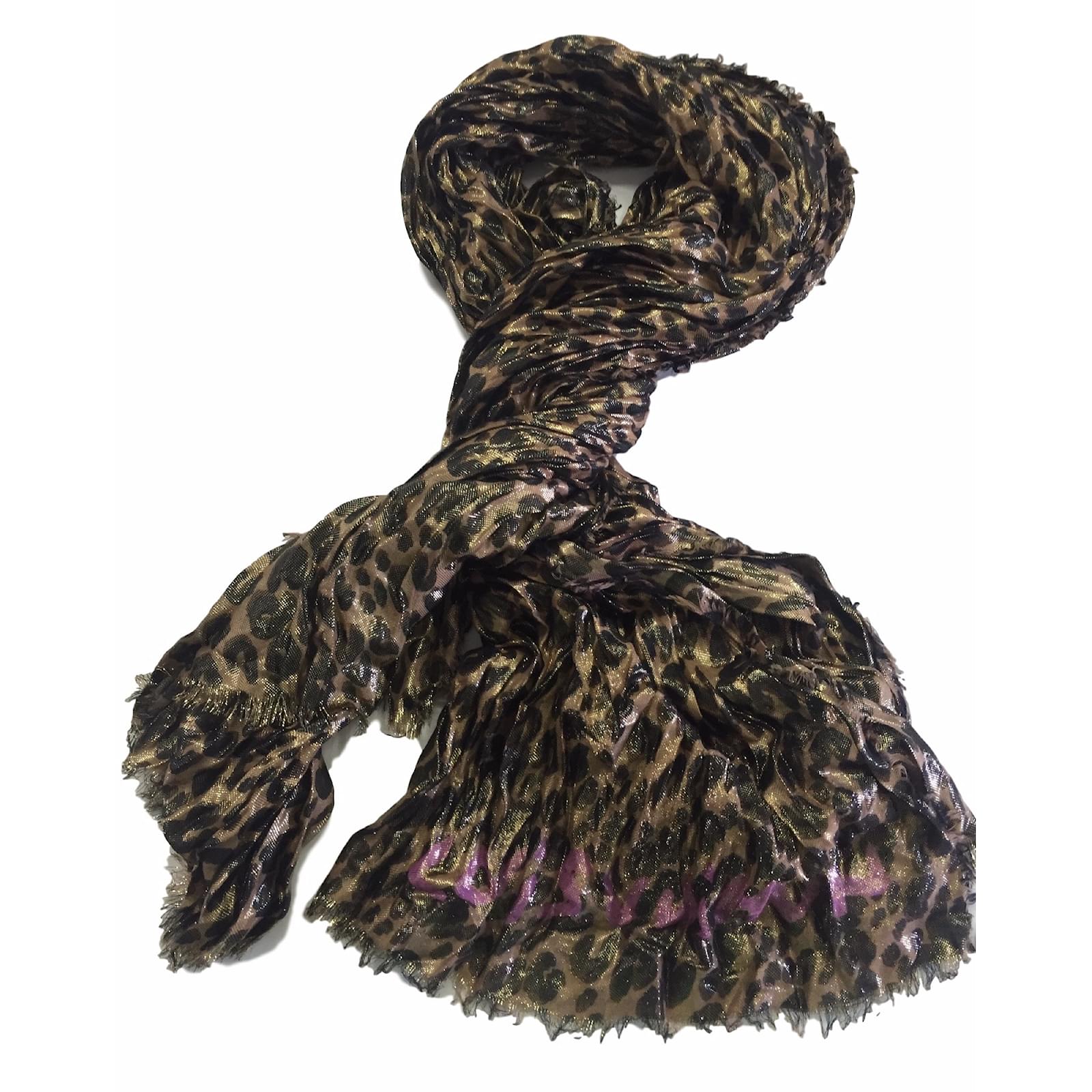 Louis Vuitton Leopard lurex stole Leopard print Cashmere ref.19273 ...