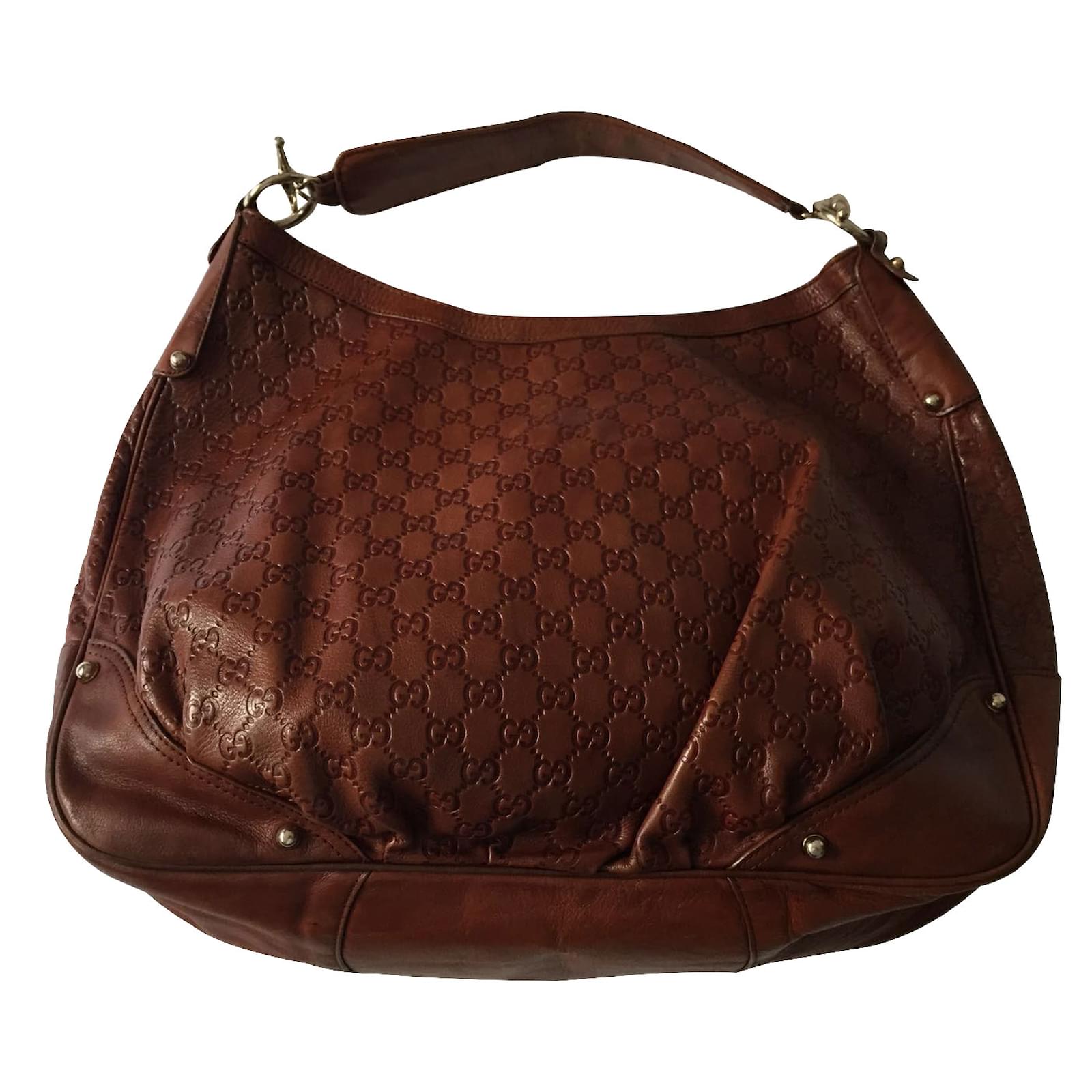 Gucci Handbag Brown Leather ref.19569 - Joli Closet