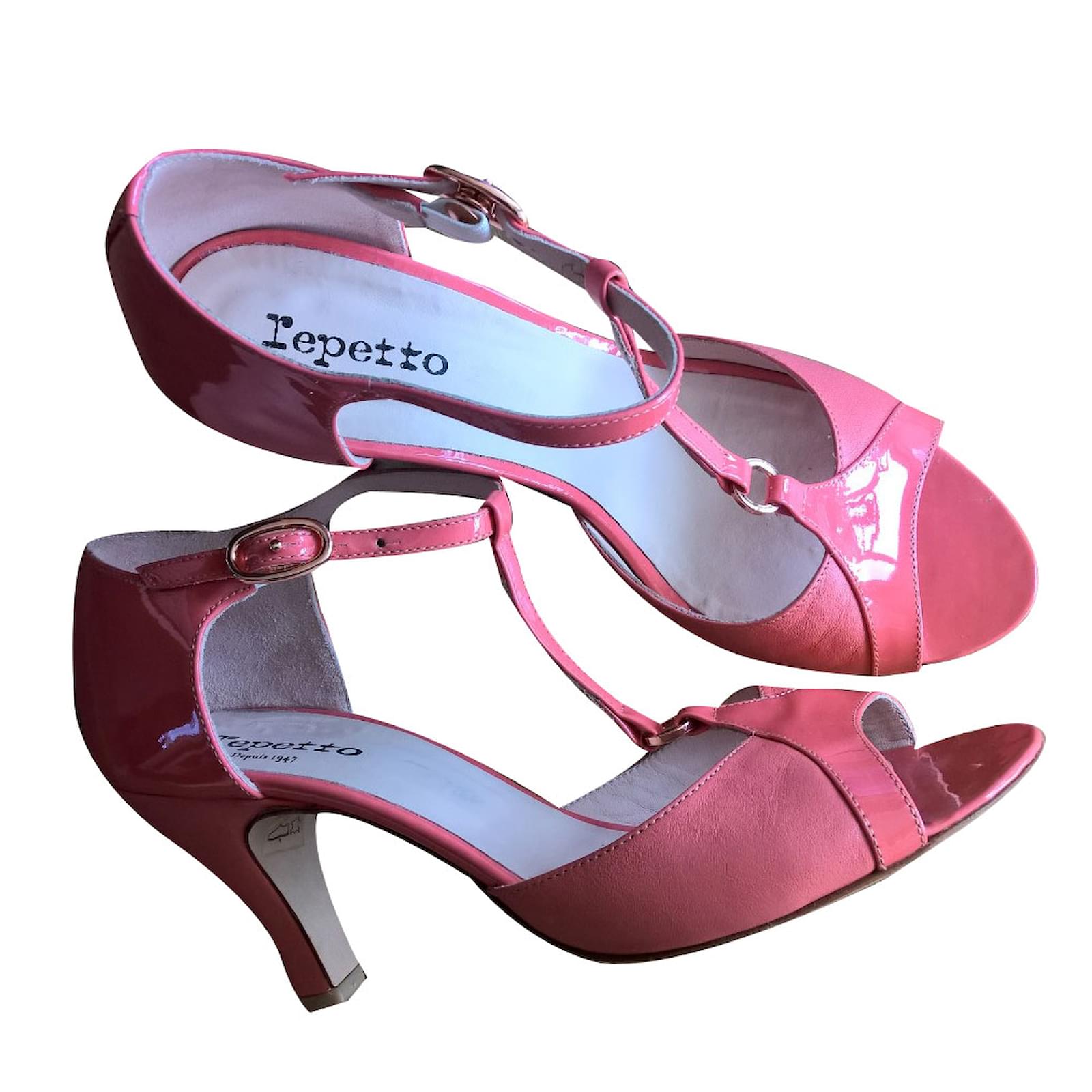 Repetto Heels Pink Leather ref.24528 - Joli Closet