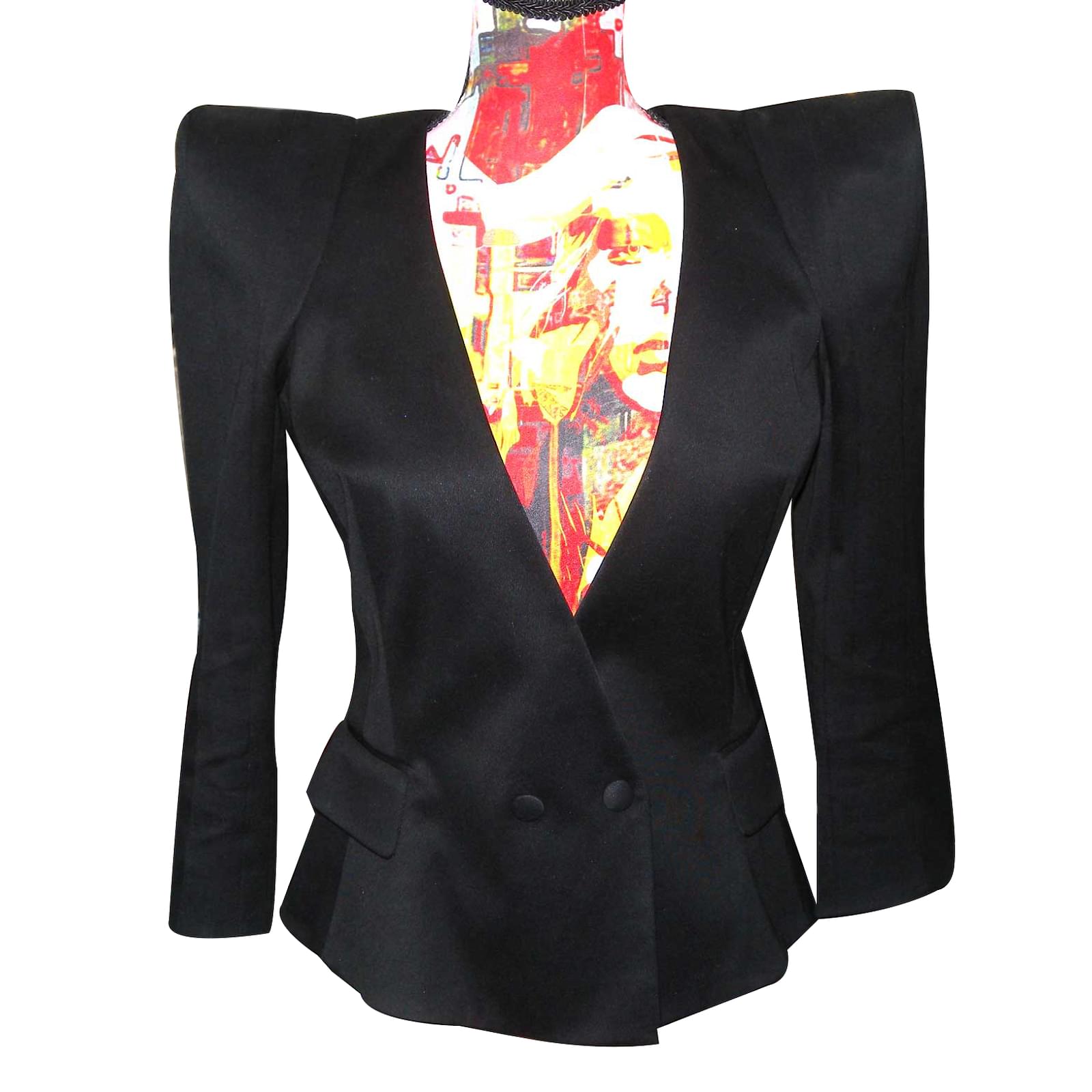 Balmain Jacket Black Cotton Elastane ref.36499 - Joli Closet