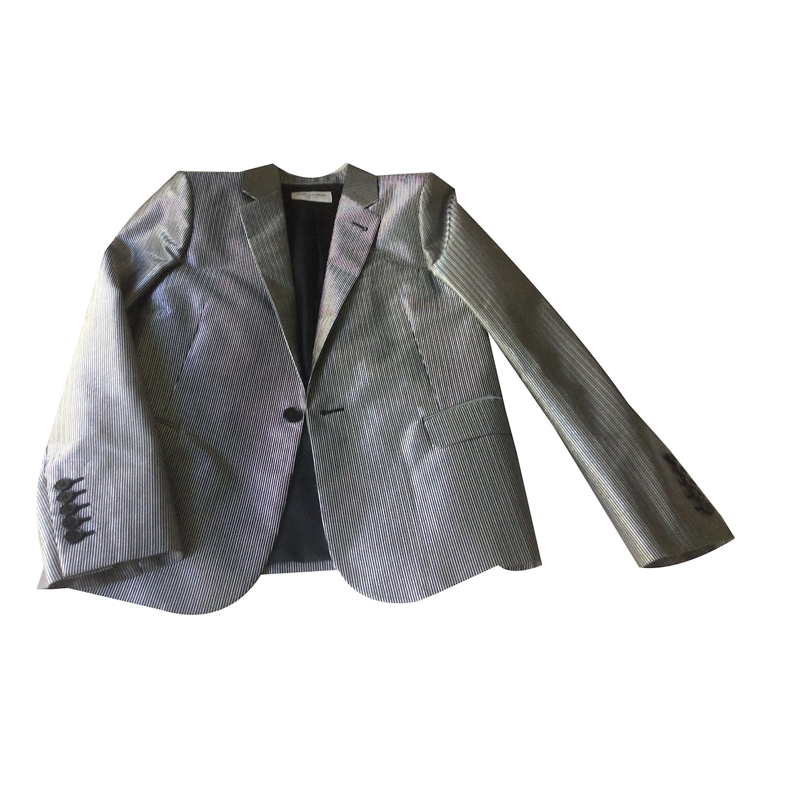 Saint Laurent Jacket Silvery Synthetic ref.37762 - Joli Closet