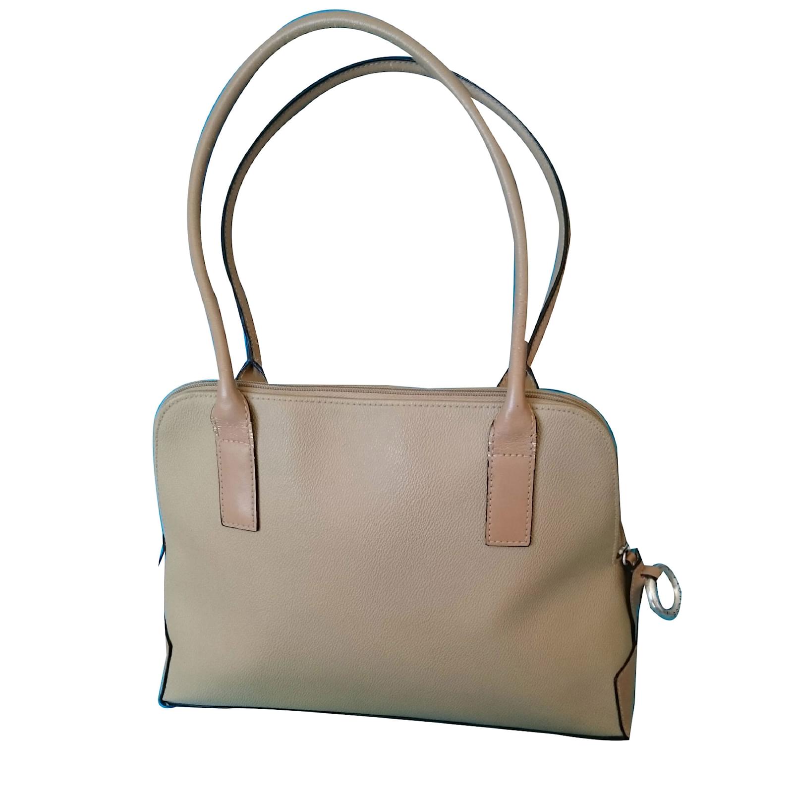 Séquoia Handbag Beige Leather ref.38079 - Joli Closet