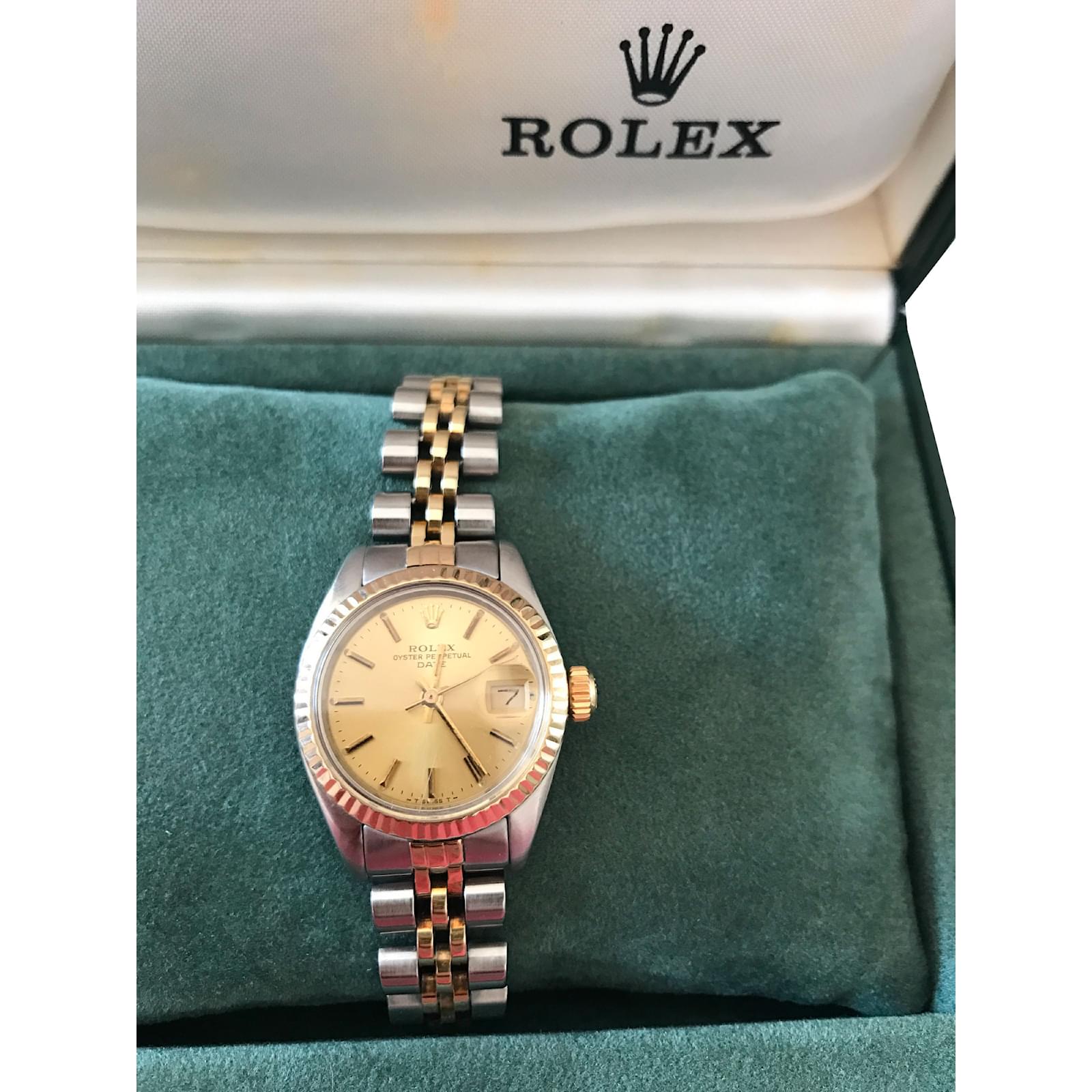 Rolex OYSTER PERPETUAL DATE Métal Or jaune Doré Métallisé ref.39760 ...