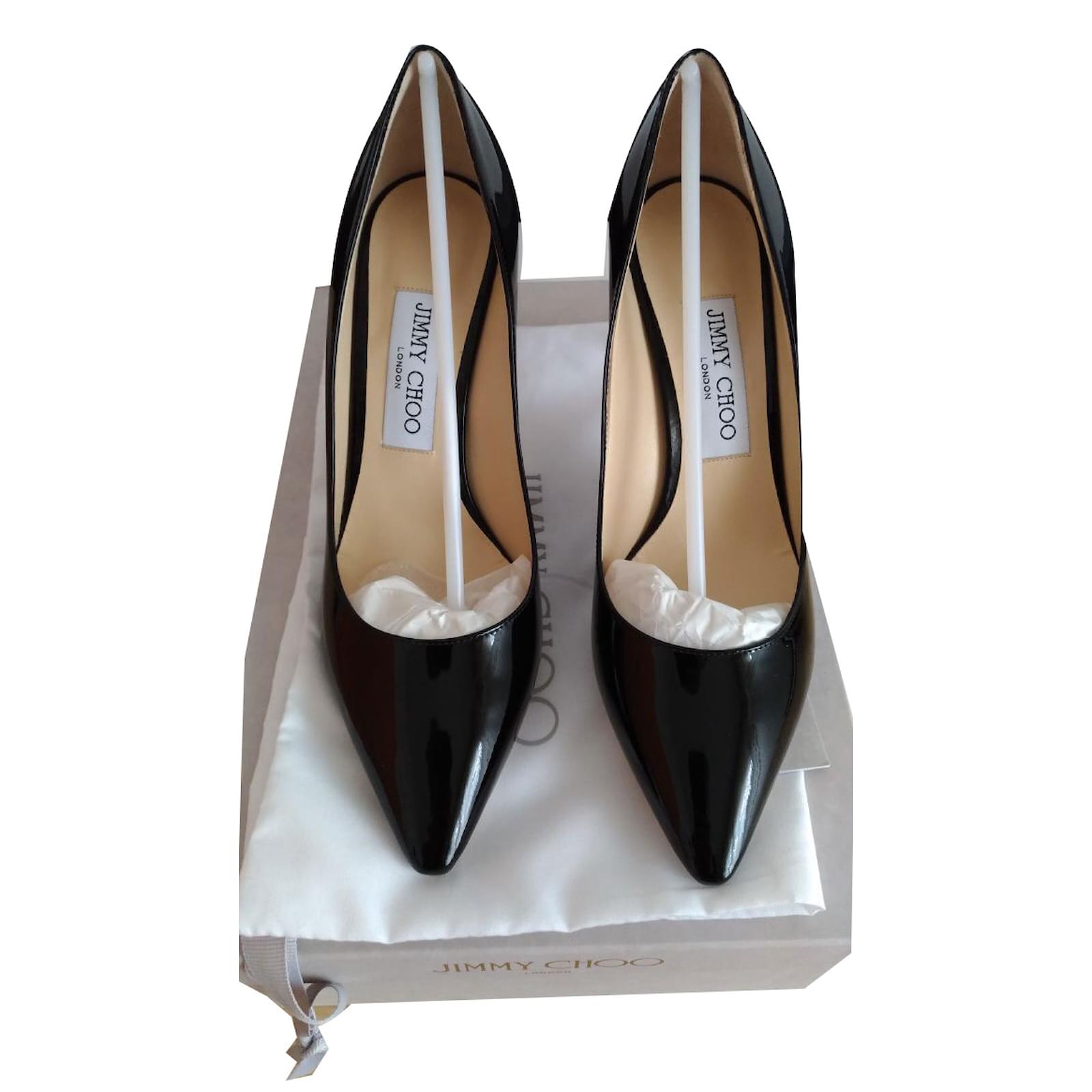 Jimmy Choo Romy Black Patent leather ref.40705 - Joli Closet