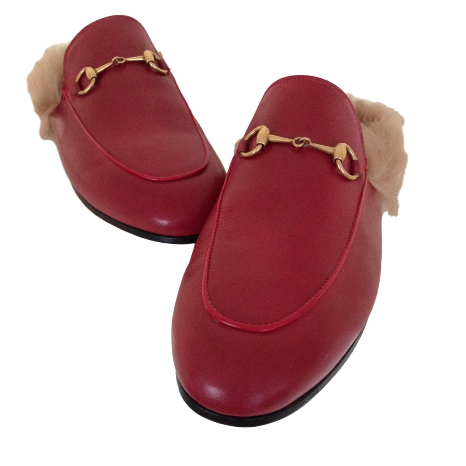 Gucci Mules Cuir Bordeaux ref.45831 - Joli Closet