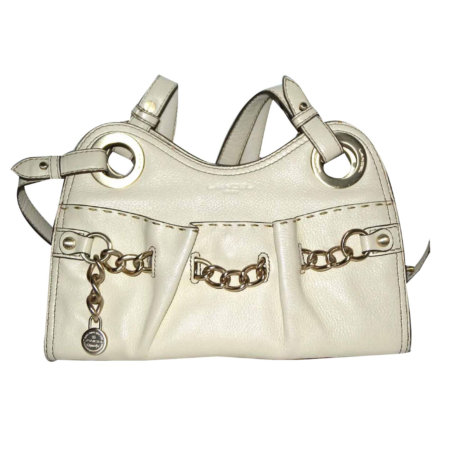 Lancel Sacs à main Cuir Crème ref.48531 - Joli Closet