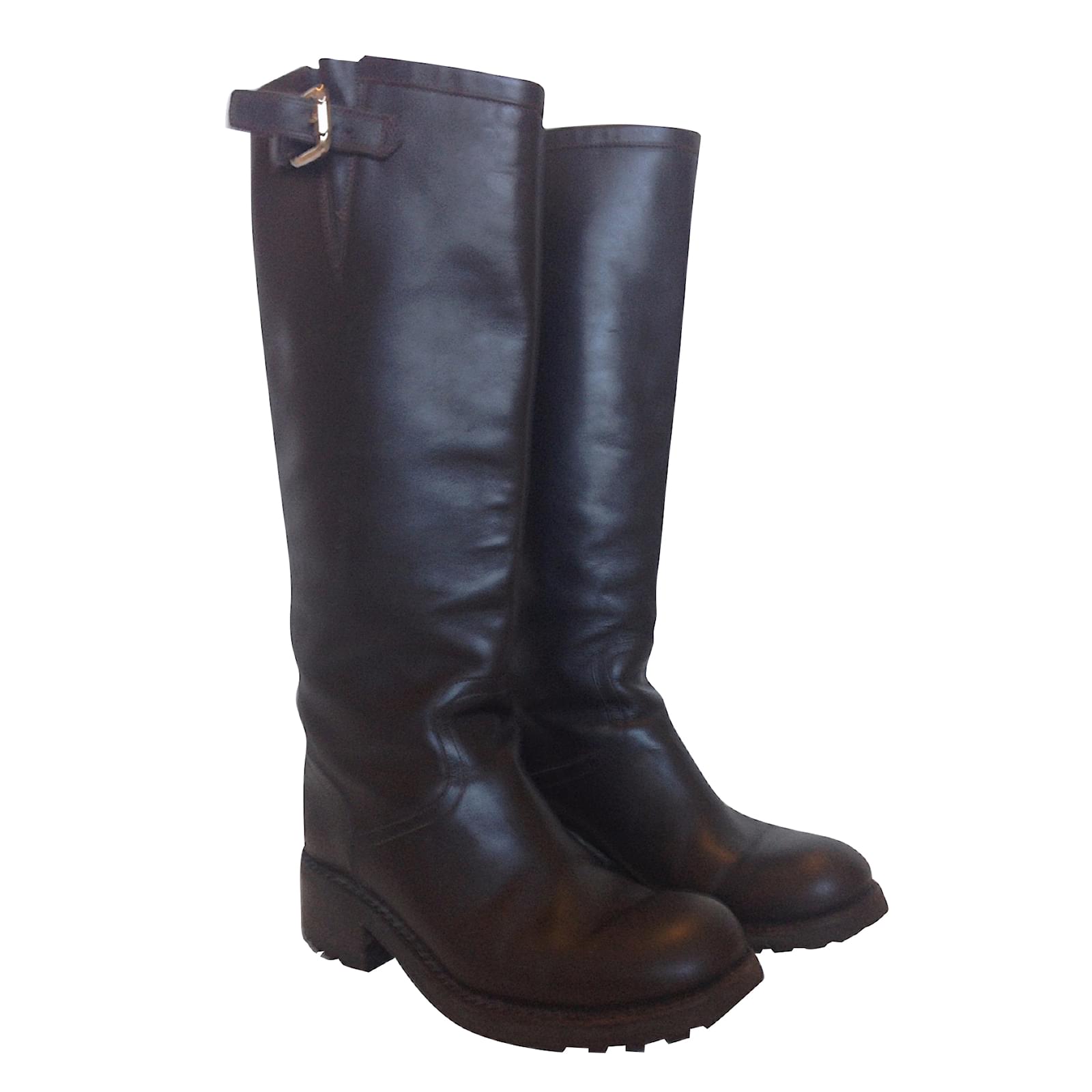 Free Lance geronimo biker boots Cuir Marron ref.48751 - Joli Closet
