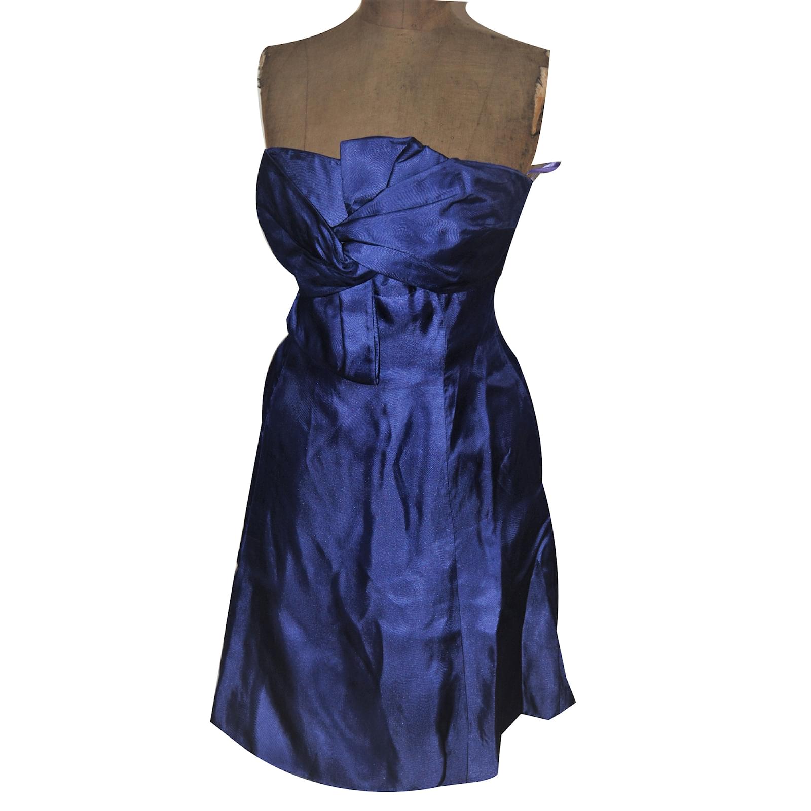 Coast Robes Soie Bleu Bleu Marine ref.49740 - Joli Closet