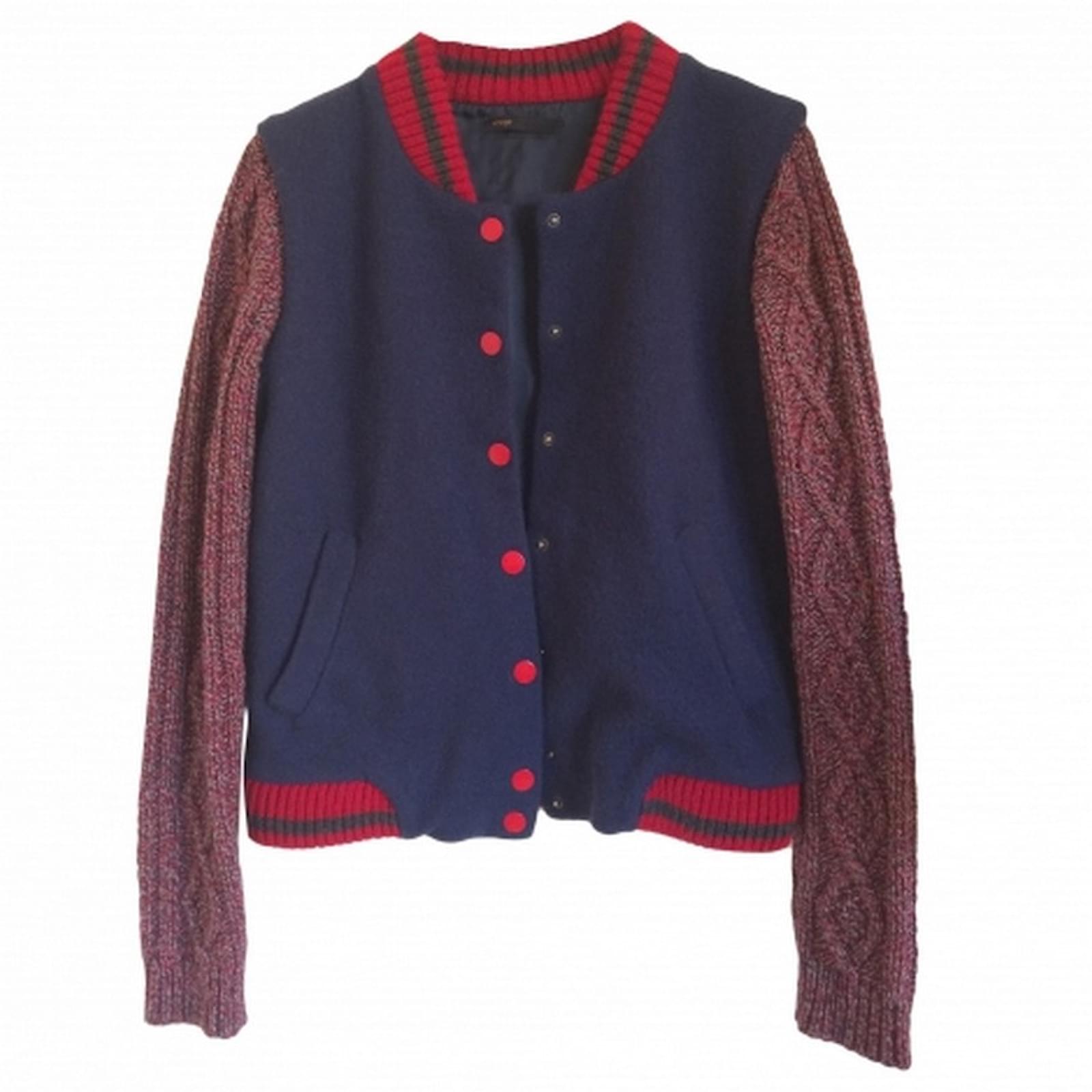Maje Jackets Blue Wool ref.52628 - Joli Closet