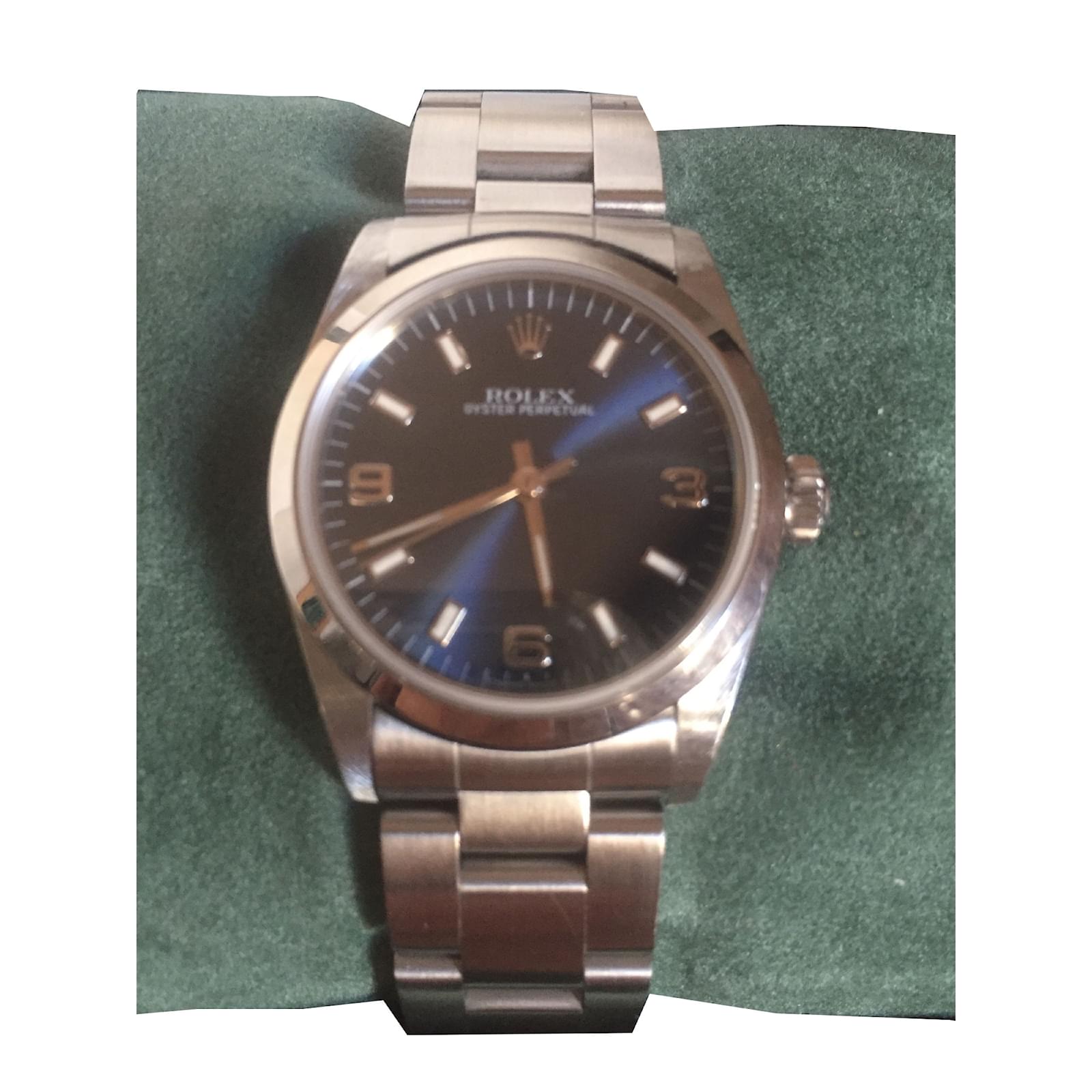 Rolex Oyster perpetual Navy blue Steel ref.53375 - Joli Closet