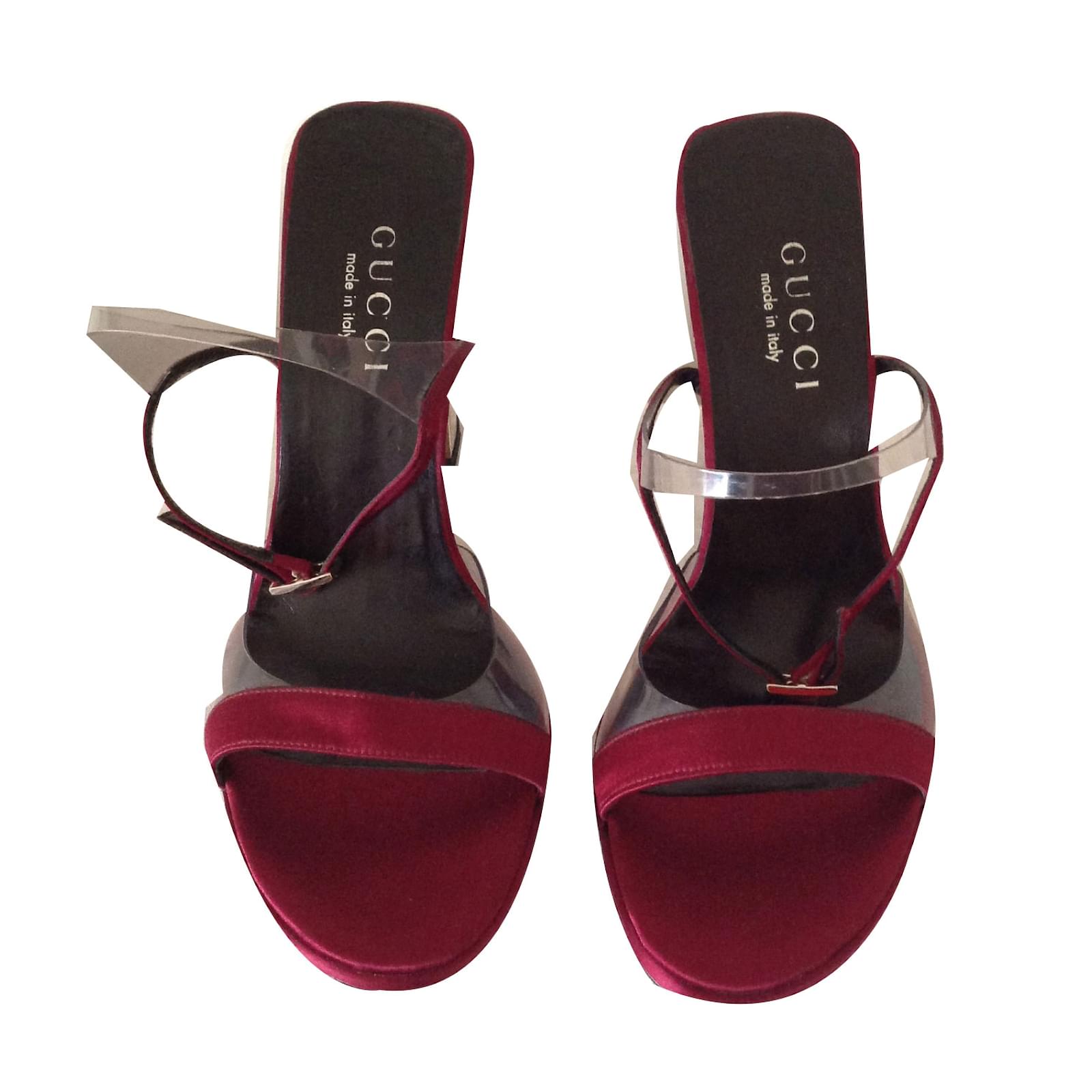 Gucci Heels Dark red Leather ref.54799 - Joli Closet