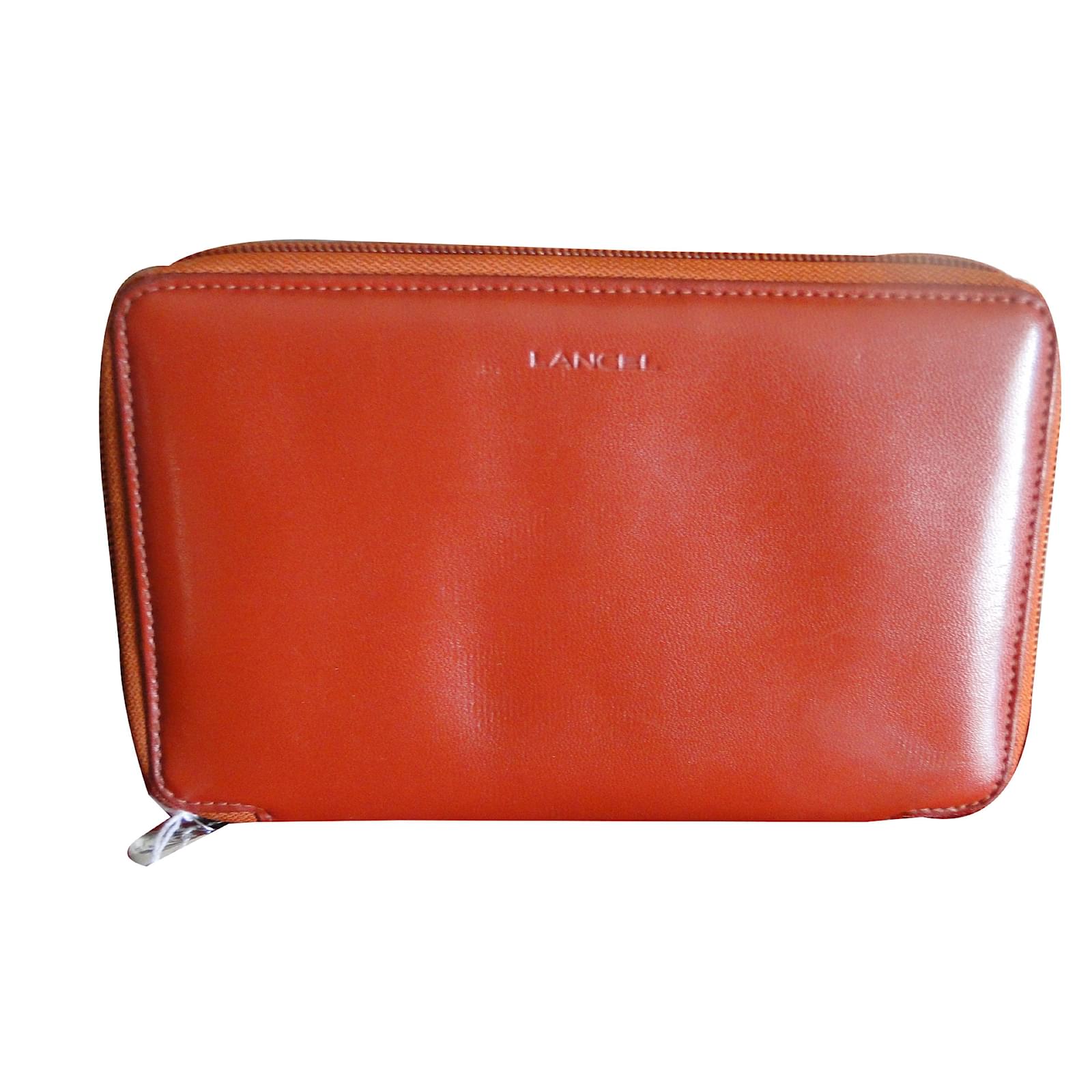Lancel Wallets Red Orange Leather ref.55523 - Joli Closet